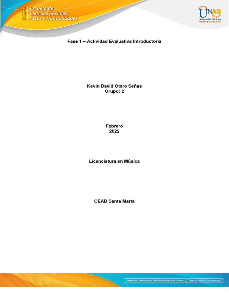 Taller Fase 1-Kevin Otero-Grupo 2 | PDF | Sonido | Melodía