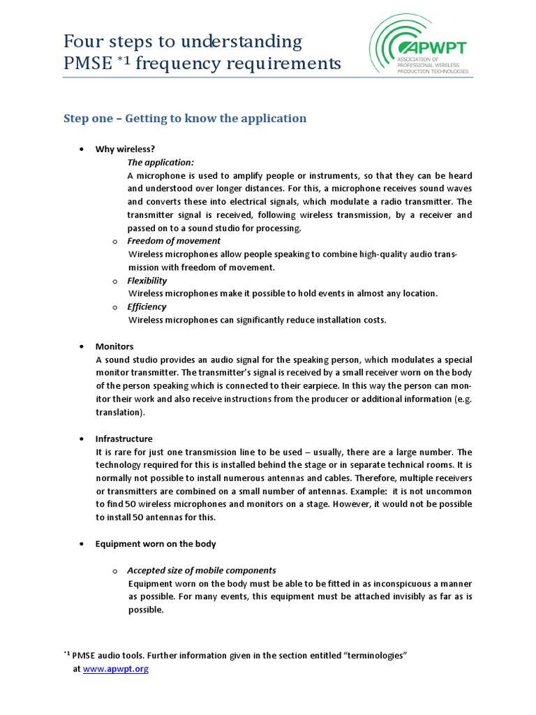 Four Steps To Understanding Pwms Spectrum Requ | PDF | Transmitter | Radio