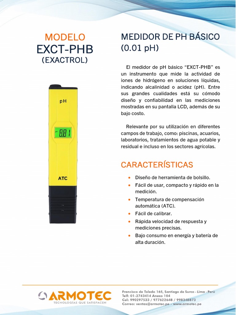 Arm Exct-Ph Medidor | PDF | Ph | Química