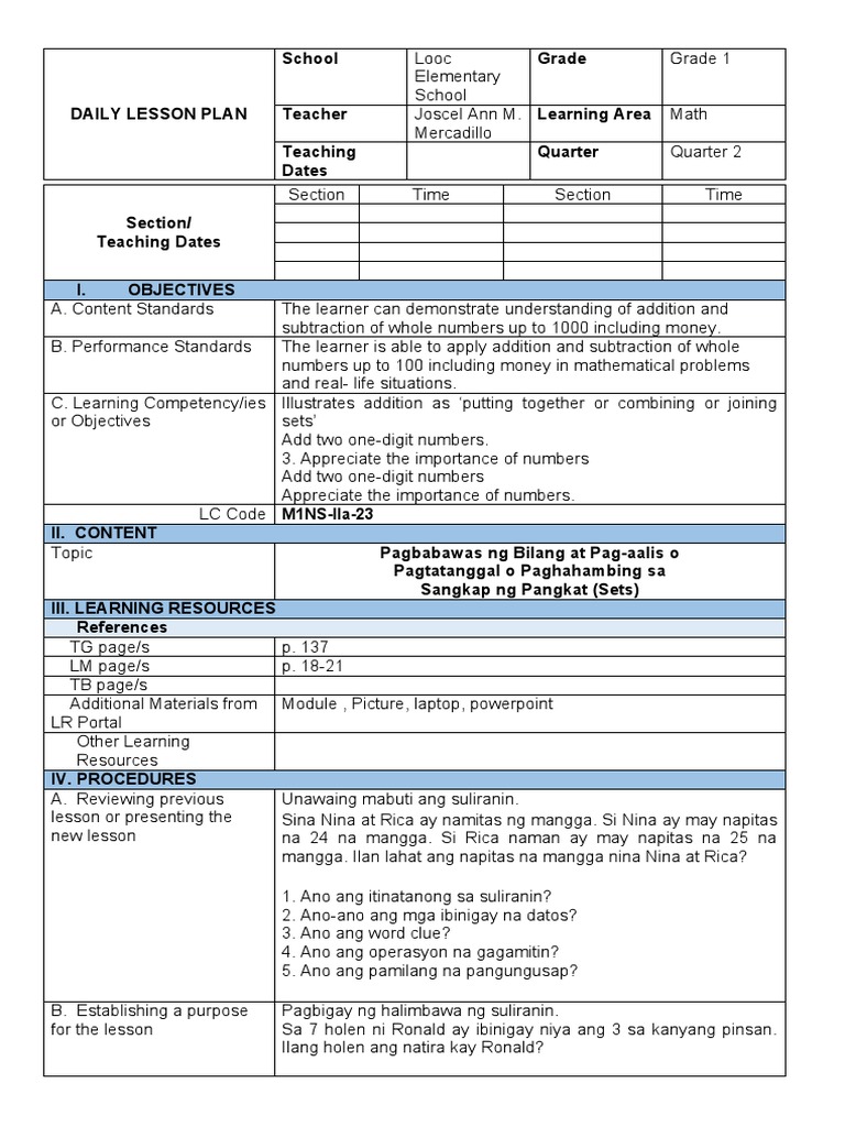 DAILY-LESSON-PLAN | PDF