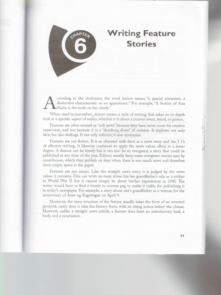 Chapter 6 - Writing Feature Stories | PDF