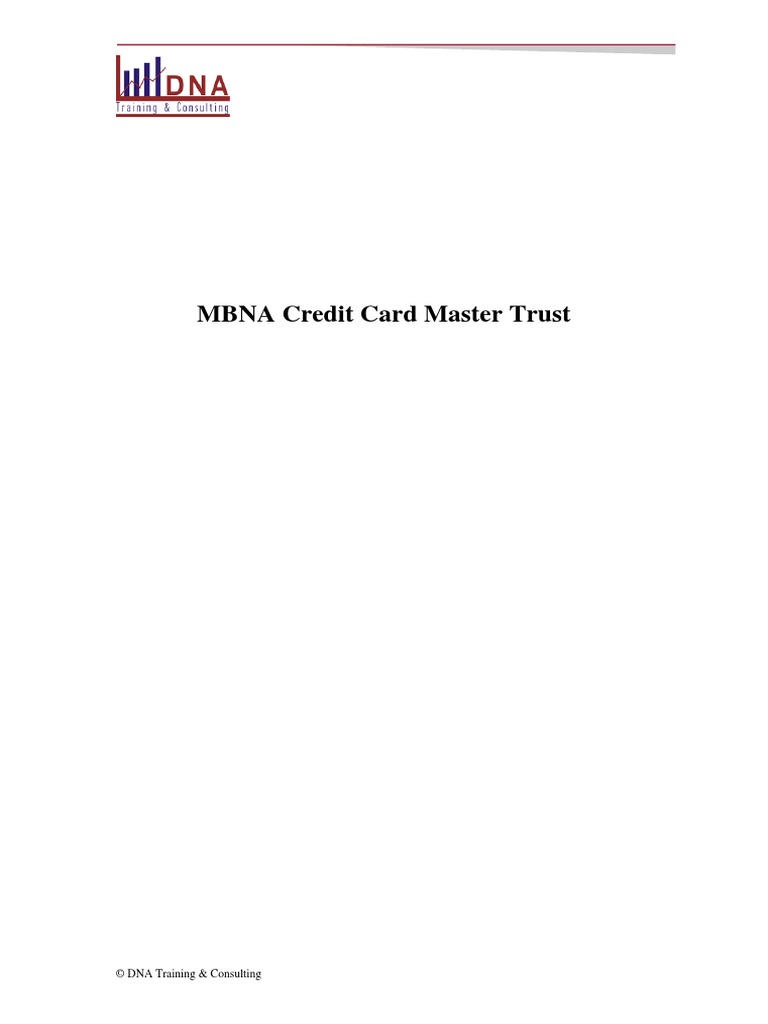 MBNA Credit Card ABS | PDF | Securitization | Loans