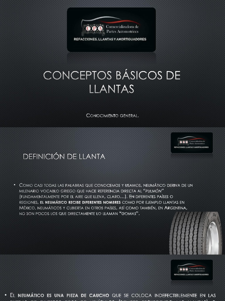 Conceptos Básicos de Llantas | PDF