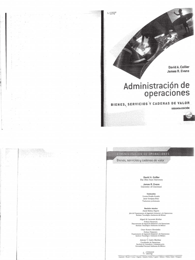 Administración de Operaciones (5ta Edición) - Collier, Evans (Parte 1 ...