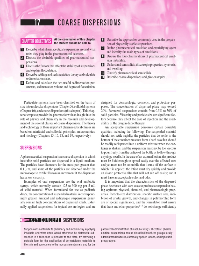 Coarse Dispersion Martin | PDF | Suspension (Chemistry) | Colloid