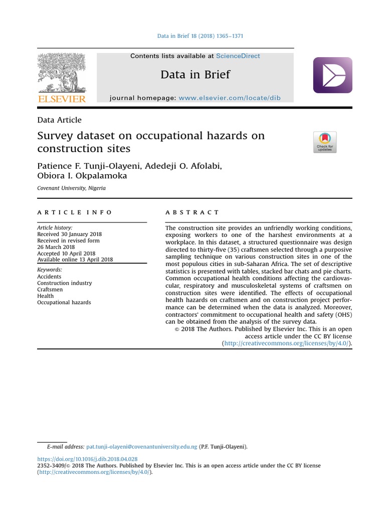 Survey Dataset | PDF | Occupational Safety And Health