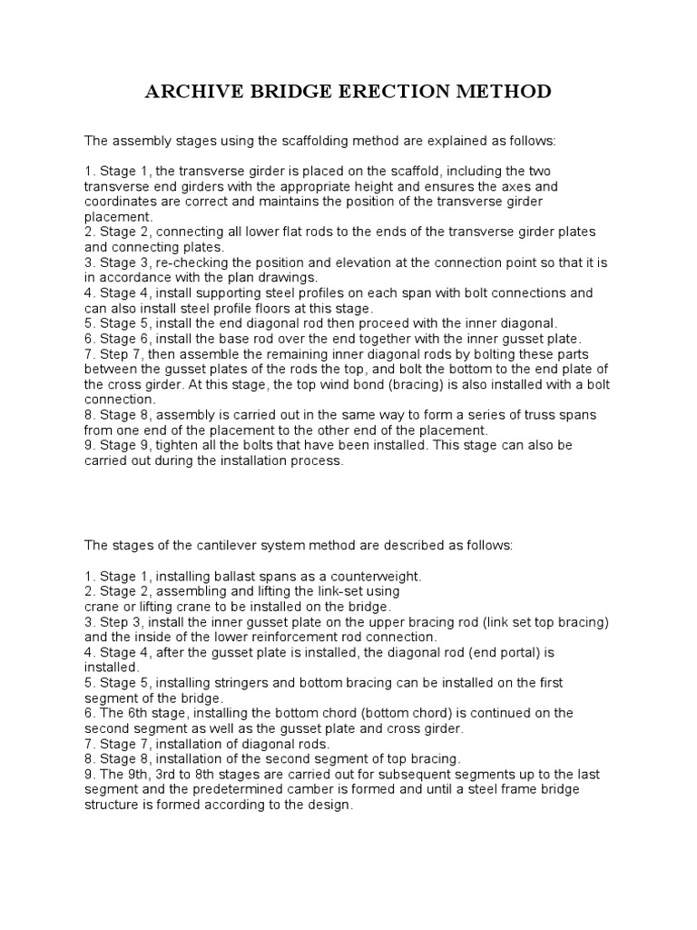 Metode Erection Last | PDF | Truss | Components