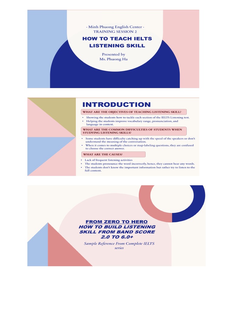 How To Teach Listening Skills For Ielts Slide Reference PDF