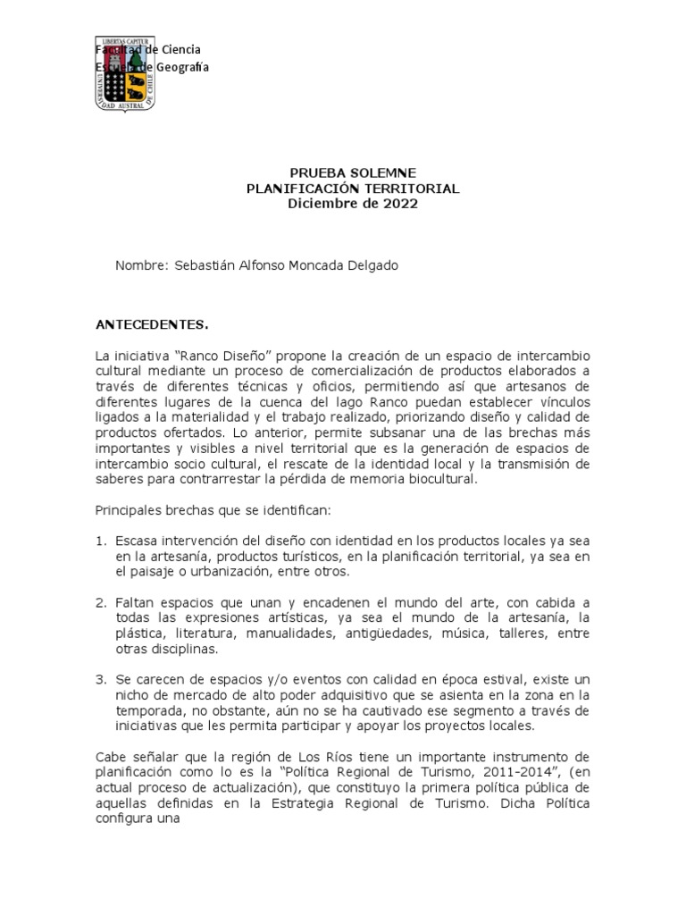 PRUEBA SOLEMNE (Sebastián Moncada) | PDF | Turismo | Diseño