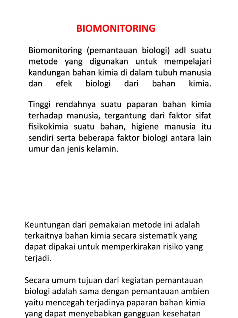 Biomonitoring | PDF | Sains & Matematika