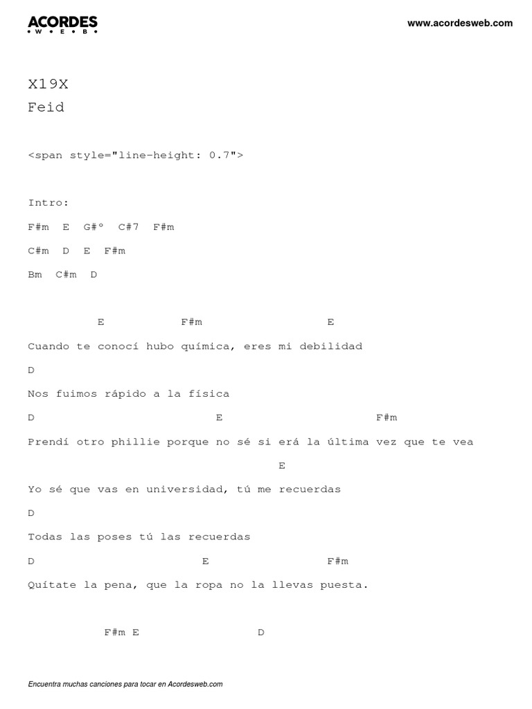 feid-x19x-acordesweb.com | PDF