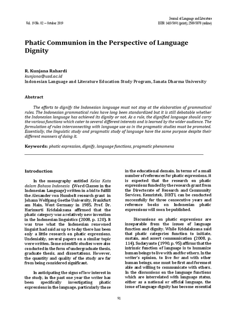 Rahardi 2019 1 | PDF | Linguistics | Science