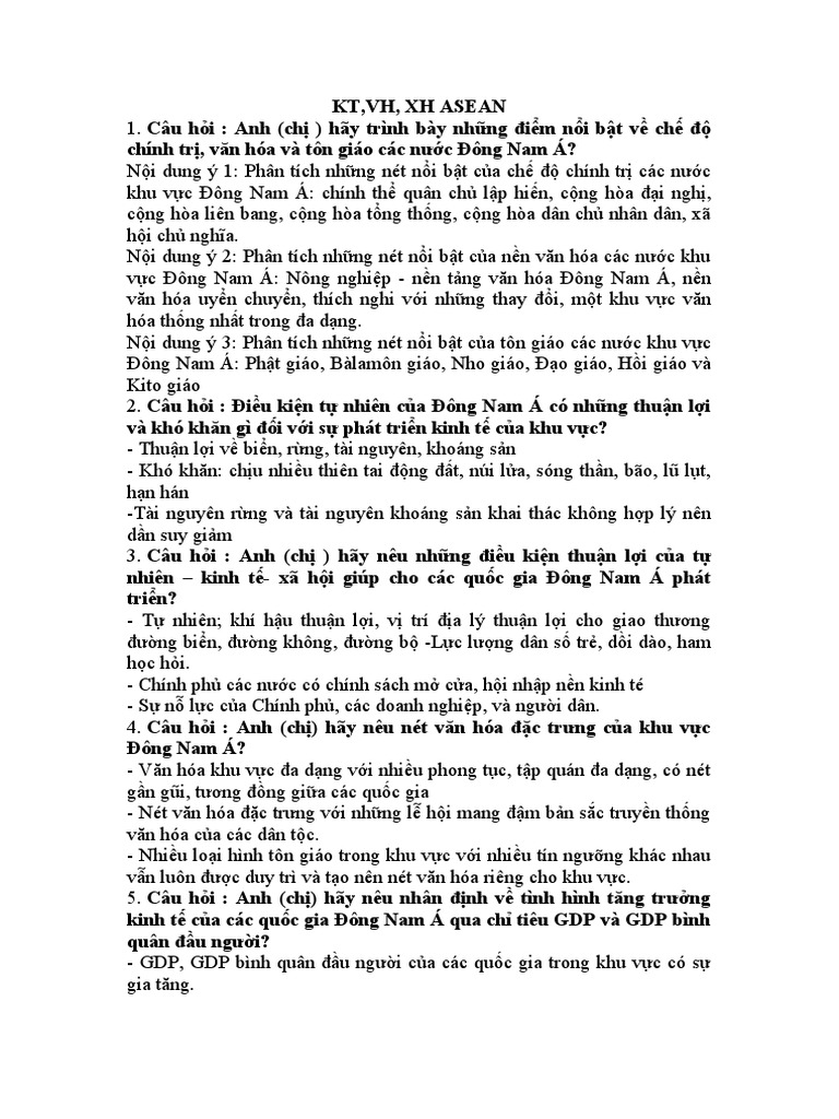 KT VH XH Asean | PDF
