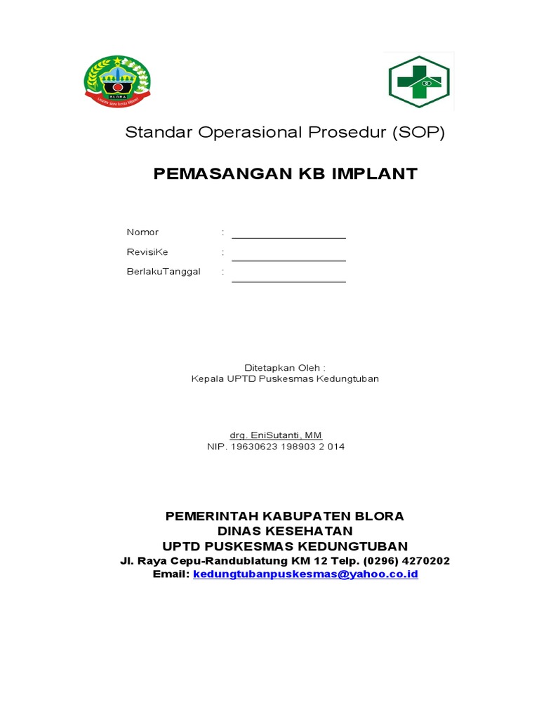 SOP Pemasangan KB Implan | PDF | Pengembangan Diri | Sains & Matematika