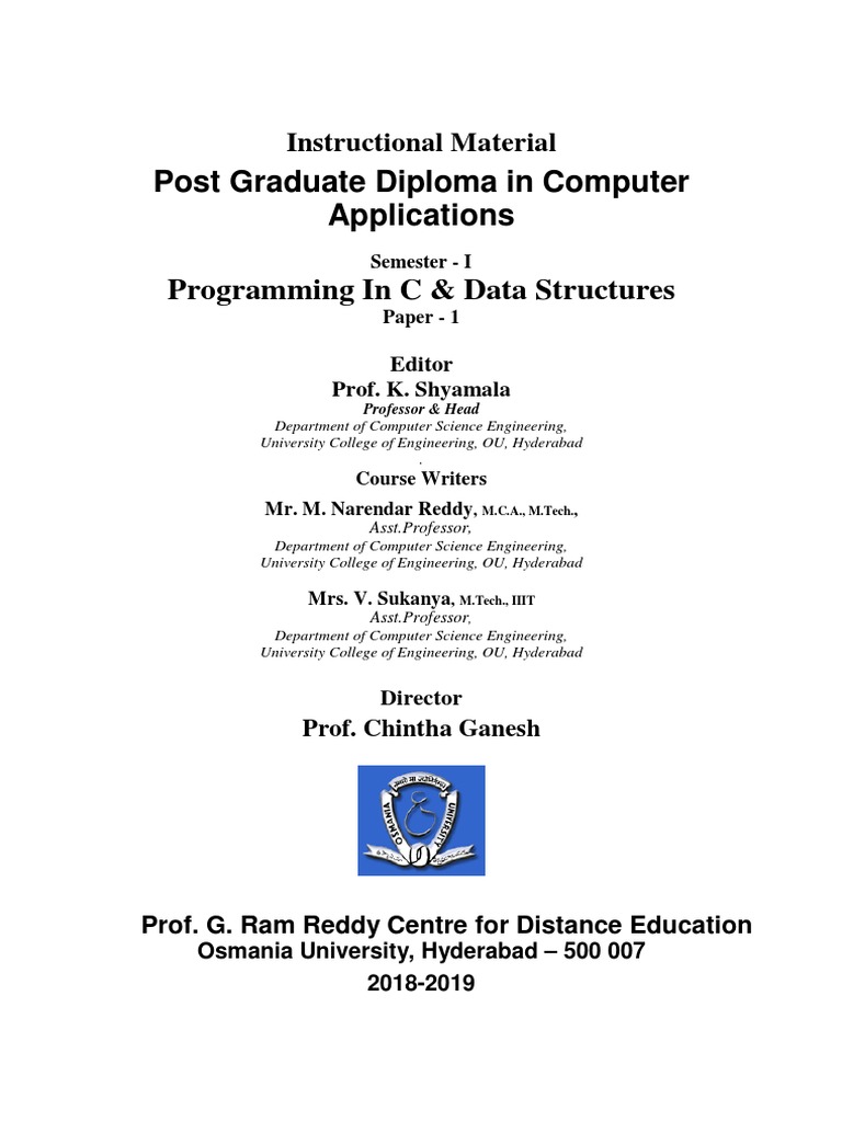 Programming in C&DS TextBOOK 1 | PDF | C (Programming Language ... Programming in C&DS TextBOOK 1 | PDF | C (Programming Language ...