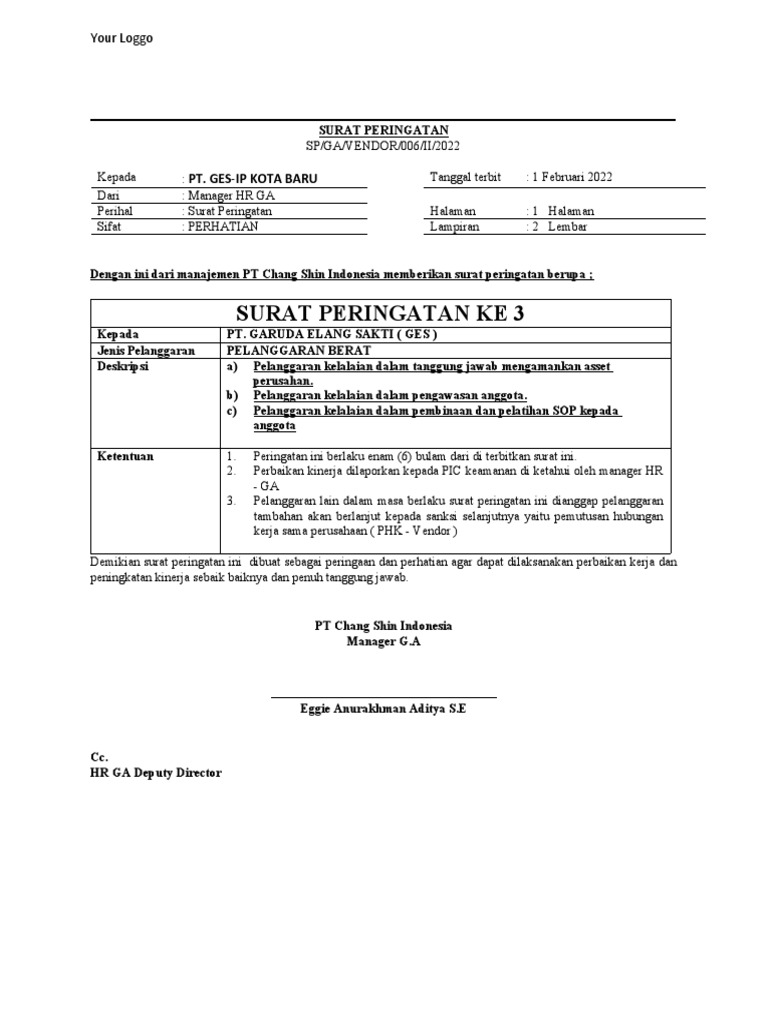 Format SP - Vendor | PDF