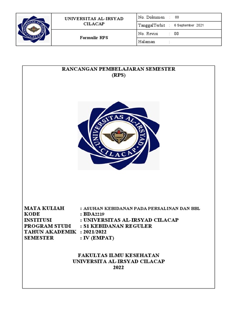 Genap 2021 RPS ASKEB PERSALINAN DAN BBL | PDF