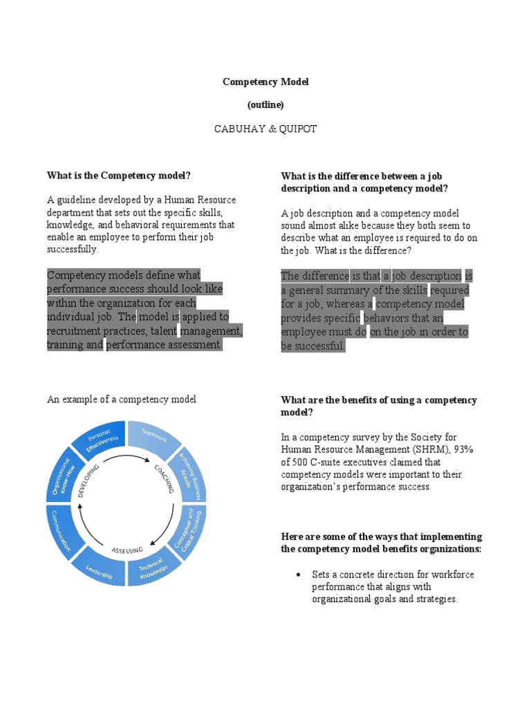 Ni - Competency Model | PDF | Competence (Human Resources) | Health Care