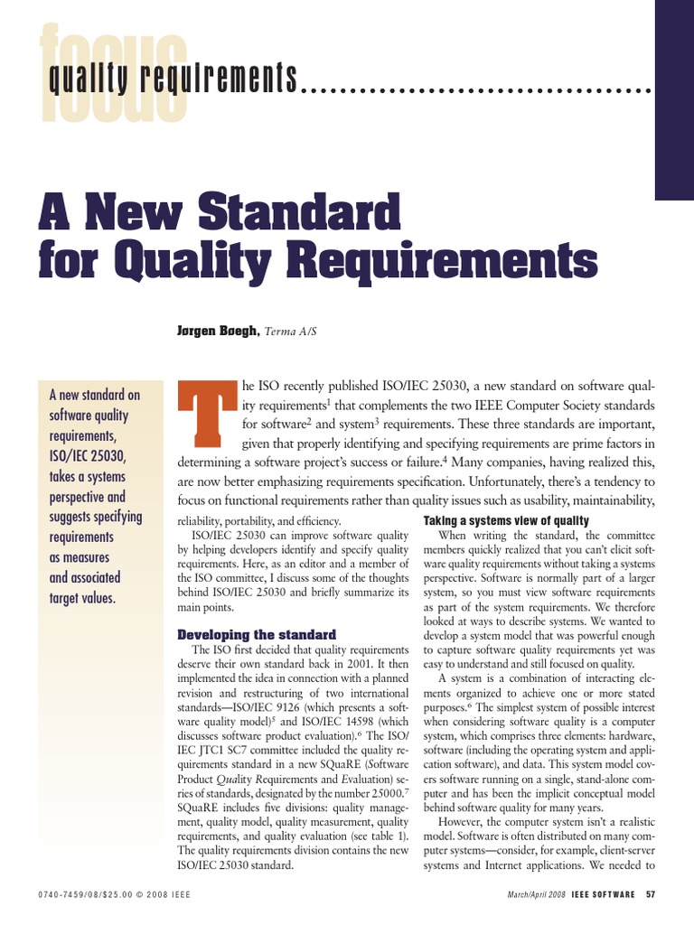 ControldeLectura2021 B - Iso25030 | PDF | Software Quality ...