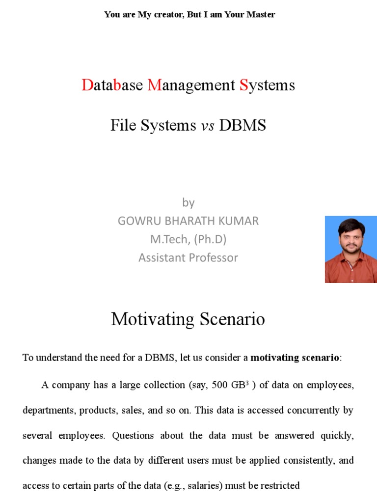 1.2 File System Vs DBMS | PDF | Databases | File System