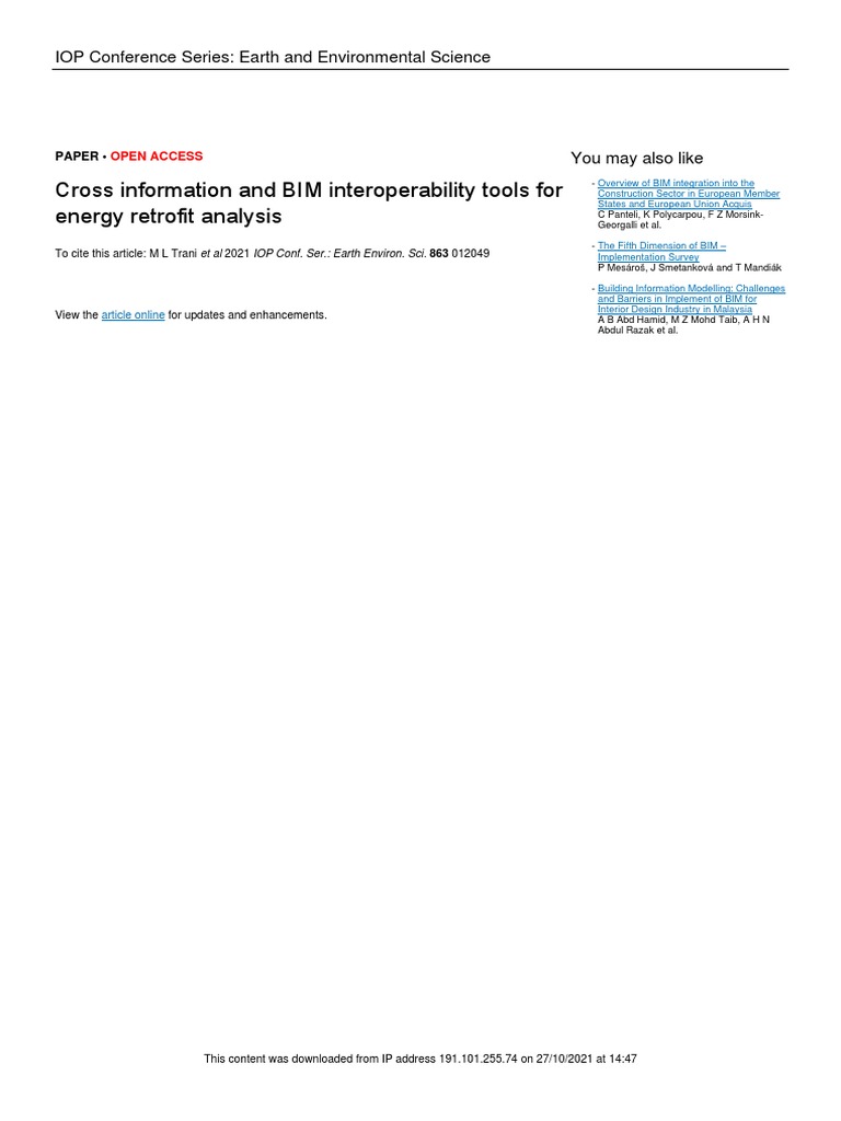 Cross Information and BIM Interoperability Tools F | PDF | Building ... Cross Information and BIM Interoperability Tools F | PDF | Building ...