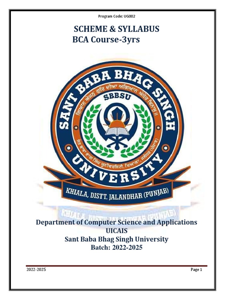 BCA 3 Years 2025 | PDF | Control Flow | Computer Programming