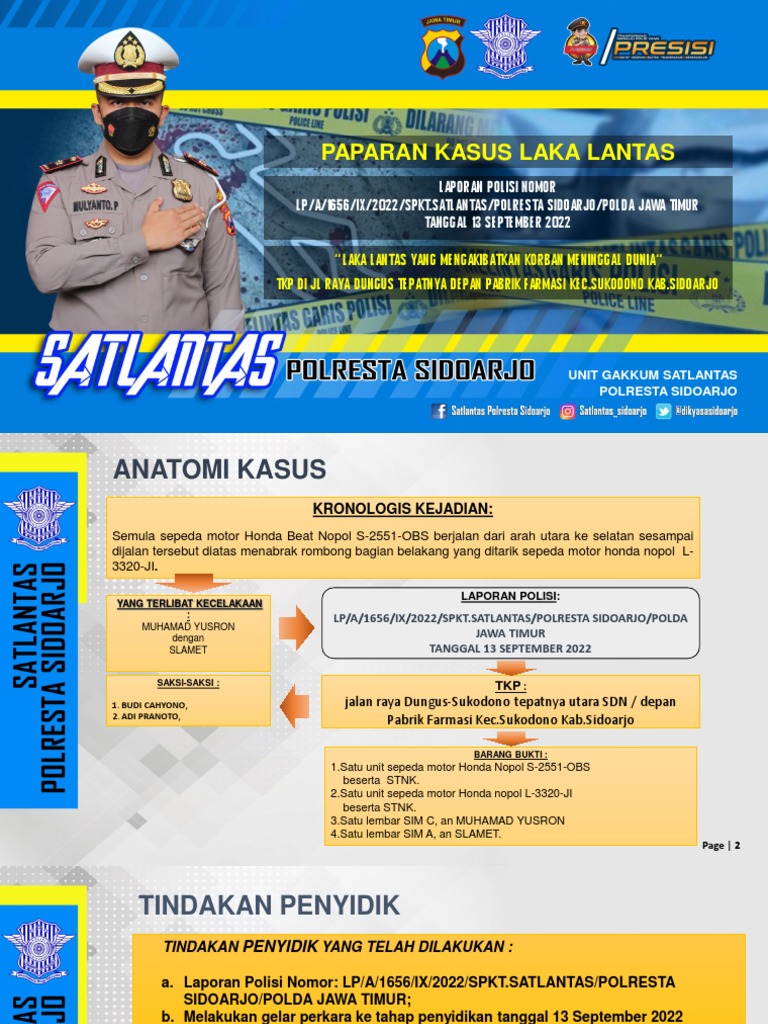 Paparan Laka Lantas TKP Dungus | PDF