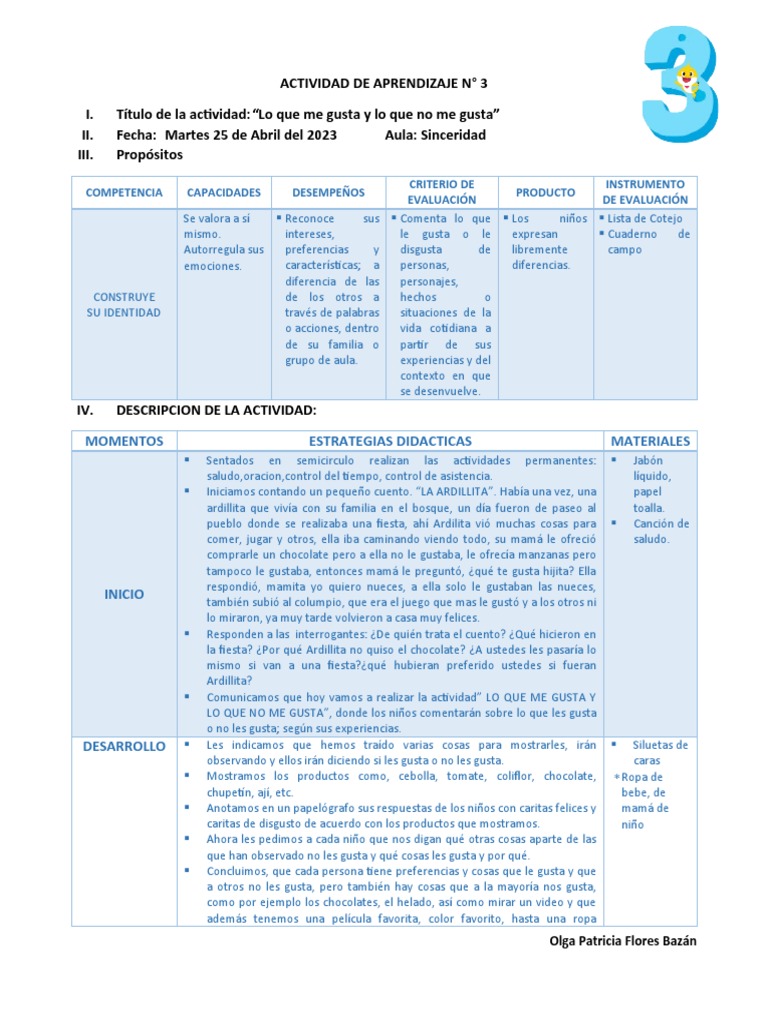 A3-P2-Lo Que Me Gusta y Lo Que No Me Gusta-26!04!2023 | PDF | Canciones ...