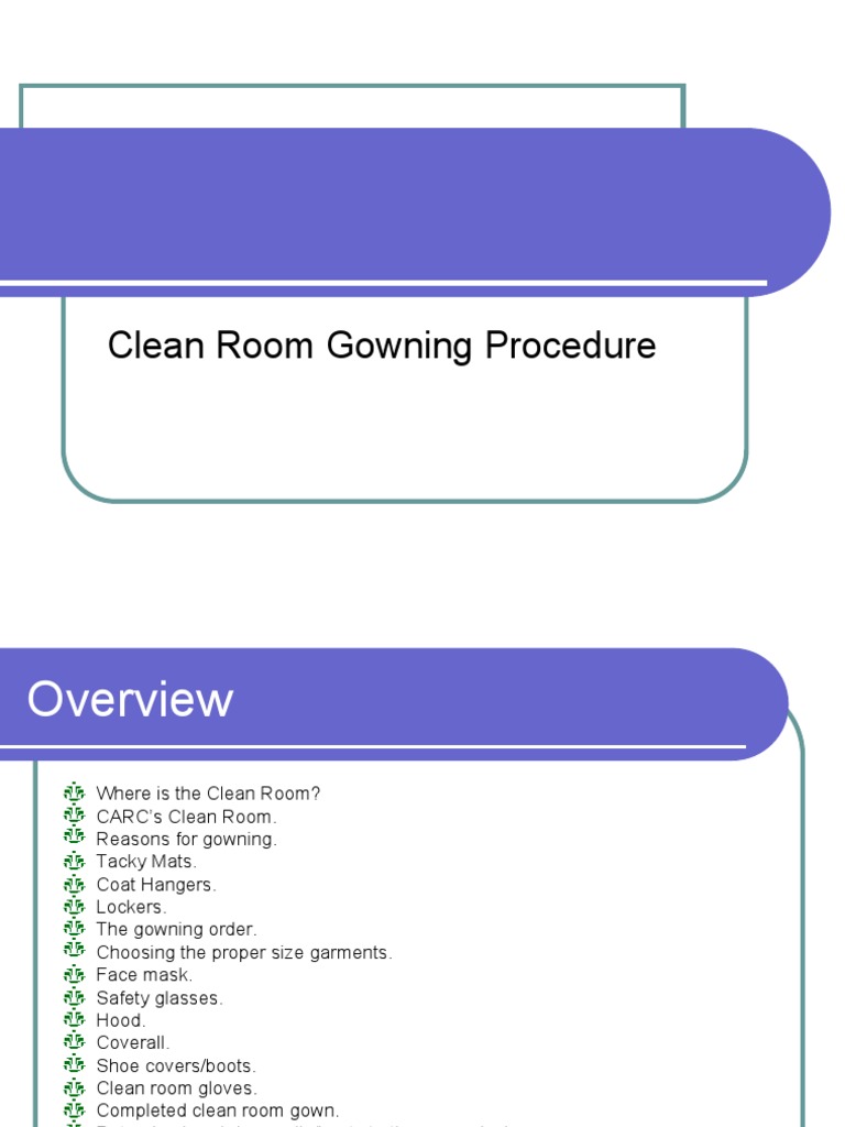 Procedure Clean Room Gowning | Download Free PDF | Glove | Clothing