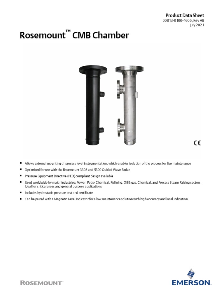 Product Data Sheet Rosemount CMB Chamber en 6236194 | PDF | Pipe (Fluid ...
