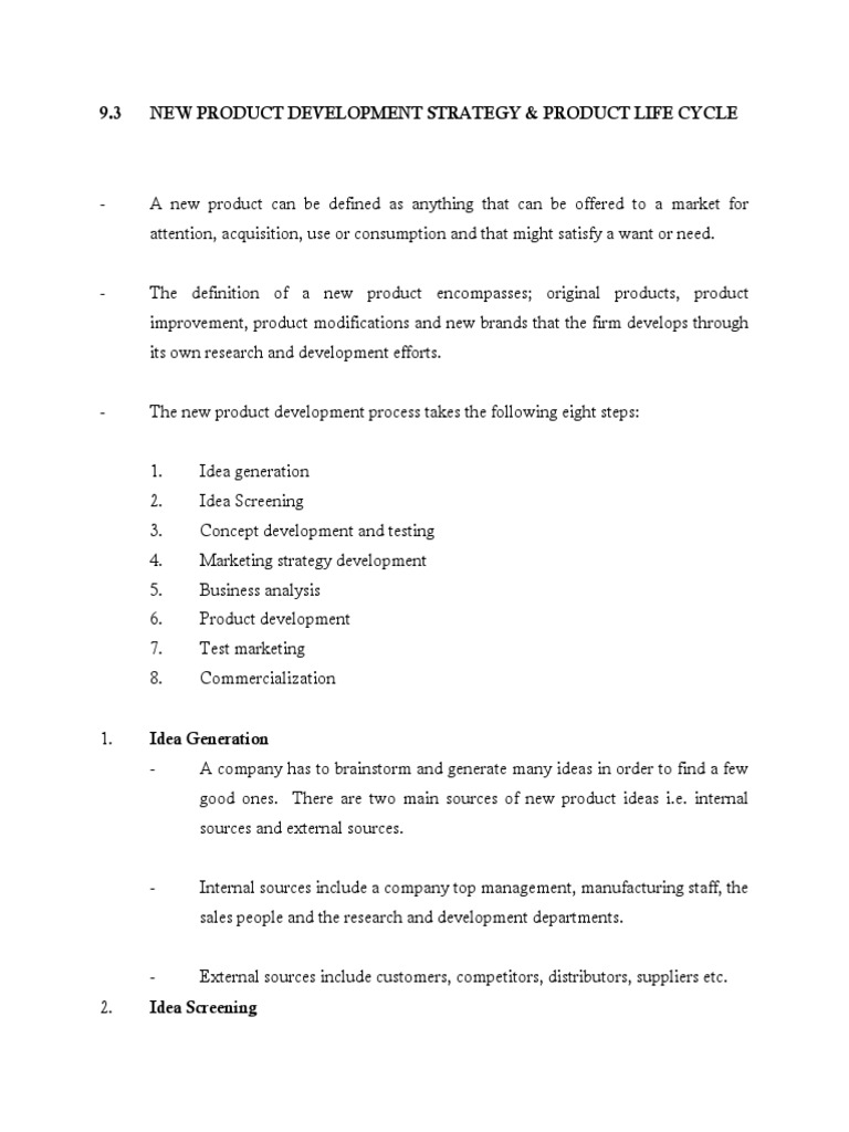 New Product Development Strategy Product Life Cycle | Download Free PDF | Marketing | Sales