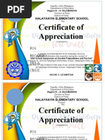 Certificate of Appreciation for Judges | PDF