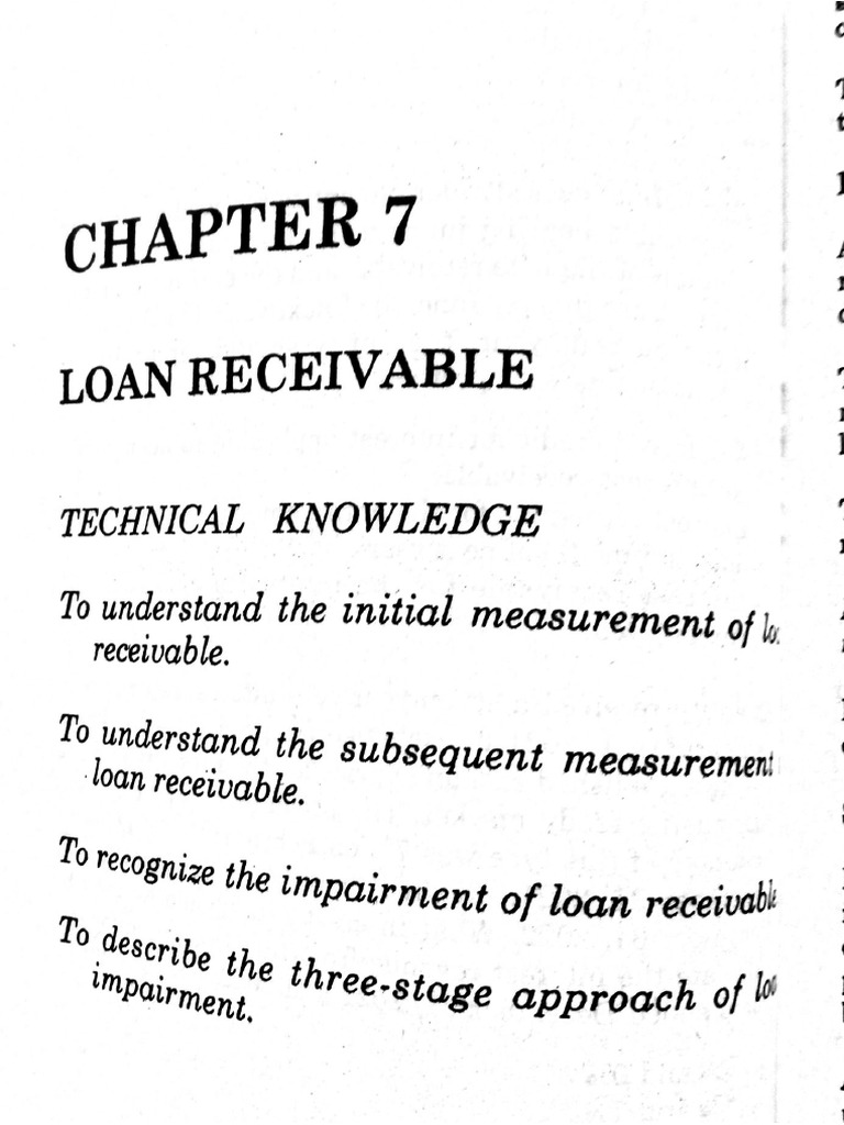Chapter 7 Loan Receivable | PDF