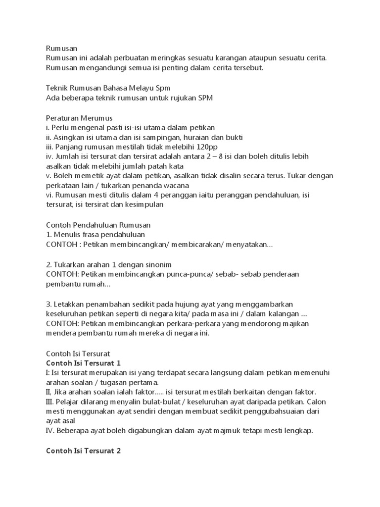 Nota Rumusan | PDF