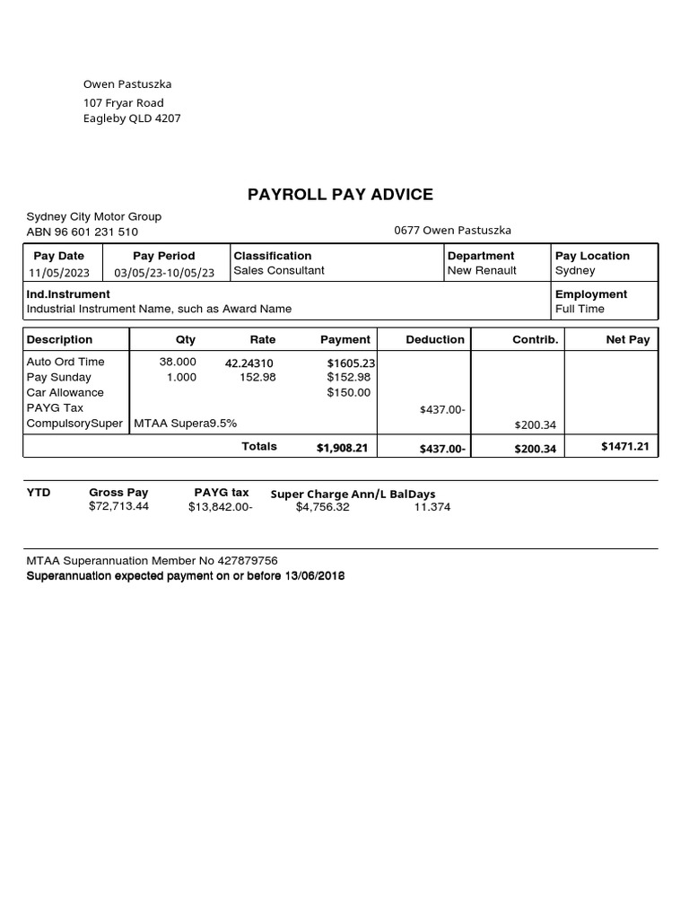 Payslip 1 | PDF