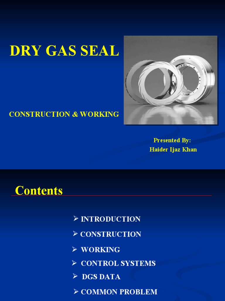 Dry Gas Seal, Final Presentation | PDF | Gases | Industrial Processes