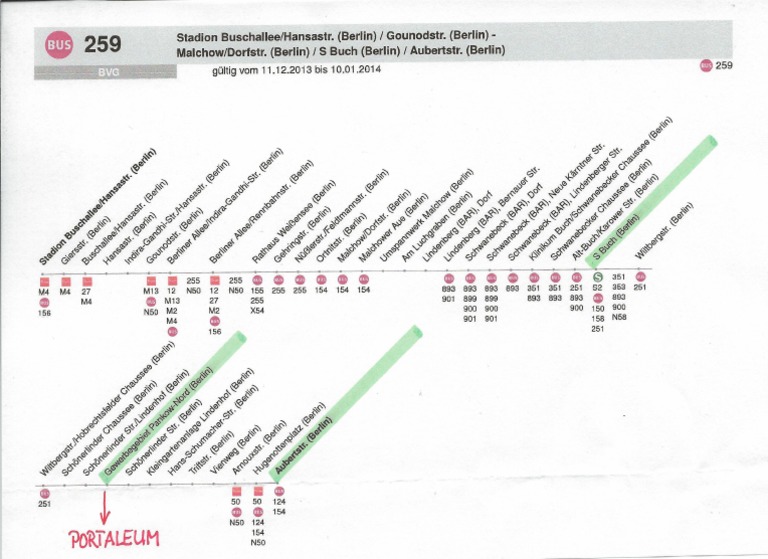 Bus 259 Streckenplan | PDF