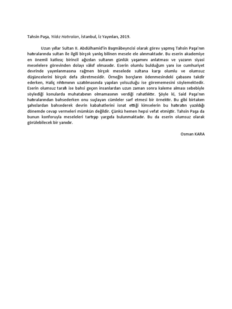 Tahsin Paşa | PDF