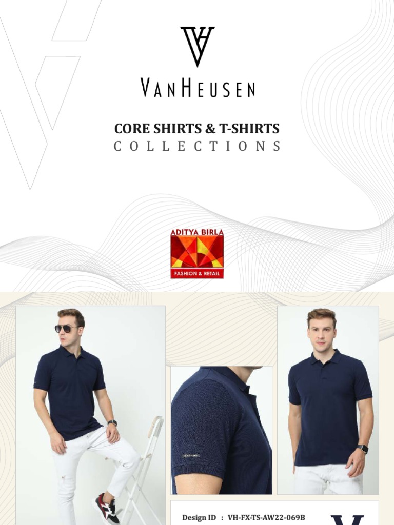 VanHeusen Shirts T-Shirts Catalogue 2023 Draft1 | PDF