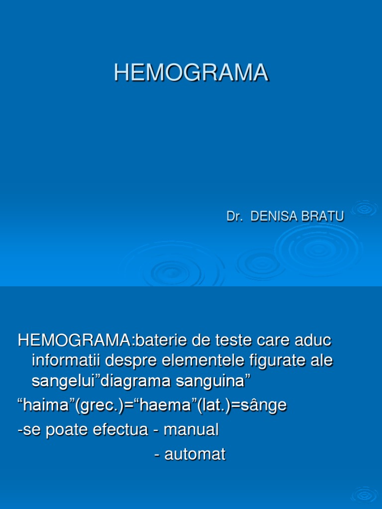 Hemogram A | PDF | Hematology | Animal Physiology