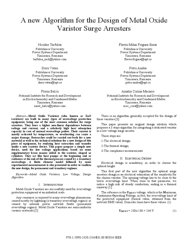 A New Algorithm For The Design of Metal Oxide | PDF | Alternating ...