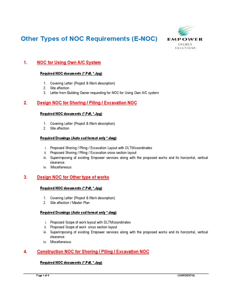 Other Noc Requirements | PDF | Computer Aided Design