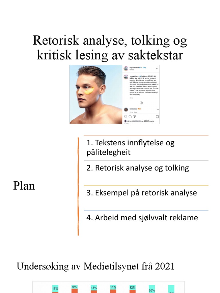Retorisk Analyse, Tolking Og Kritisk Lesing Av Saktekstar | PDF