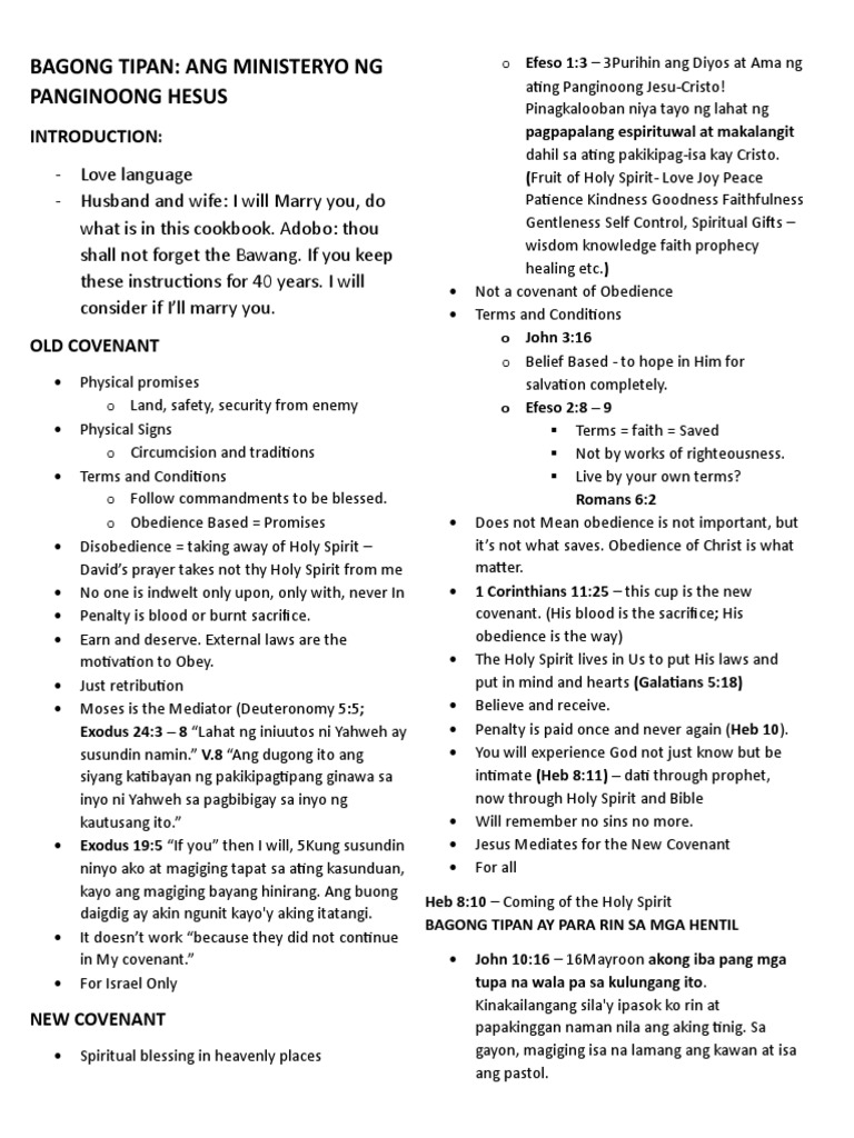 Old vs New Covenant Explained | PDF | New Covenant | Holy Spirit