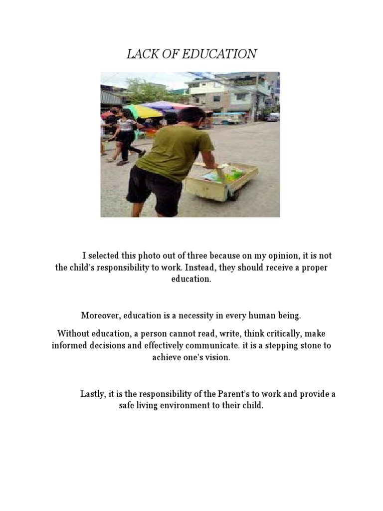 LACK OF EDUCATION | PDF