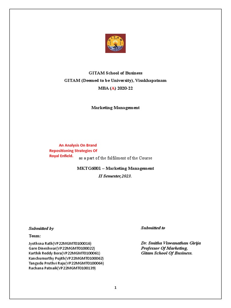 MM Project Final 3 | PDF | Brand | Target Audience