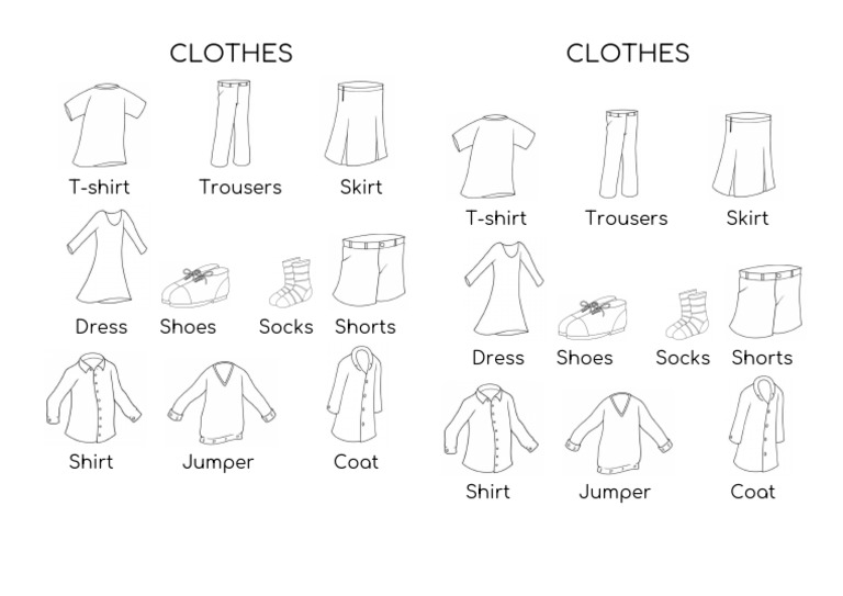 clothes vocabulary | PDF