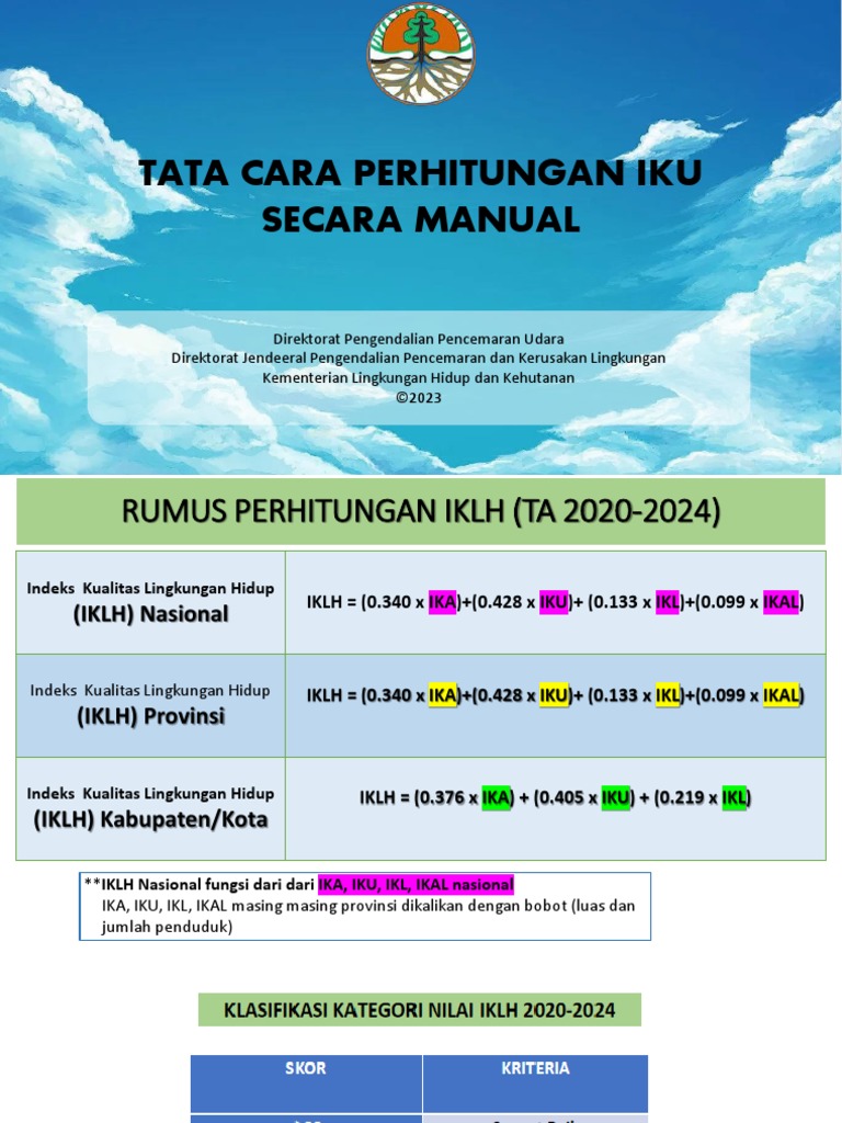 MATERI PERHITUNGAN MANUAL IKU Dan APLIKASI IKLH | PDF