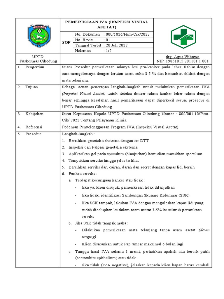 SOP Iva Test | PDF