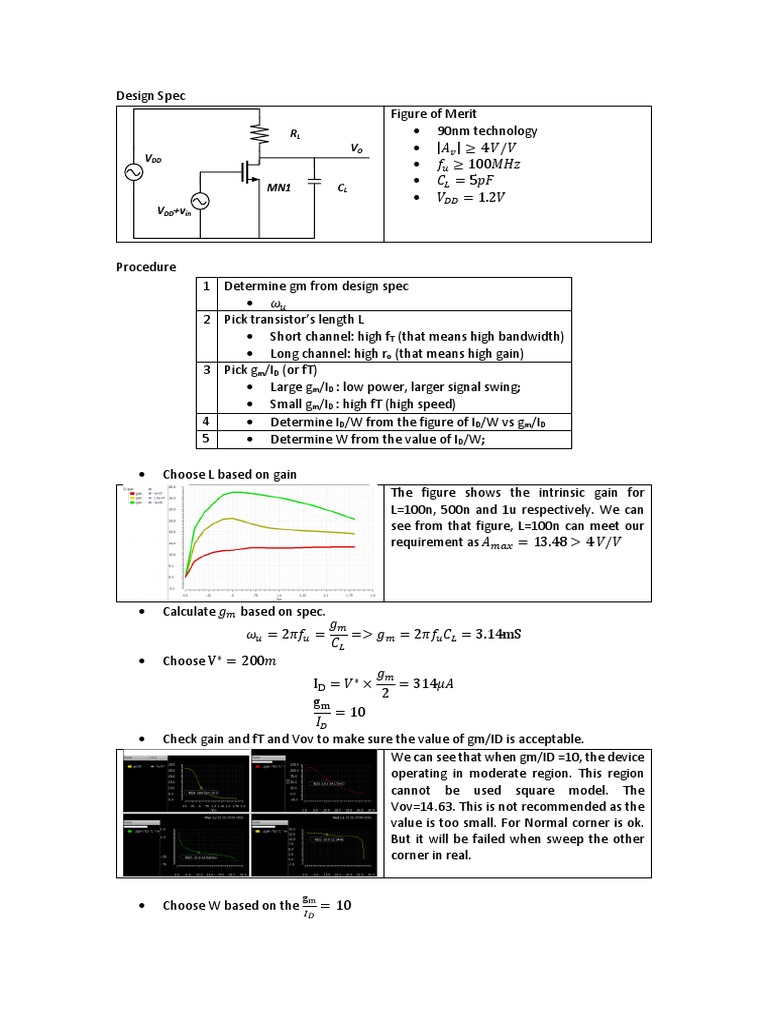 90nm Transistor Design Procedure Guide | PDF | Electricity | Electronics